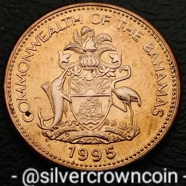 BAHAMA ISLANDS 1 Cent 1995. KM#59a. One Penny Coin. Starfish. Bahamas 🌟 ...