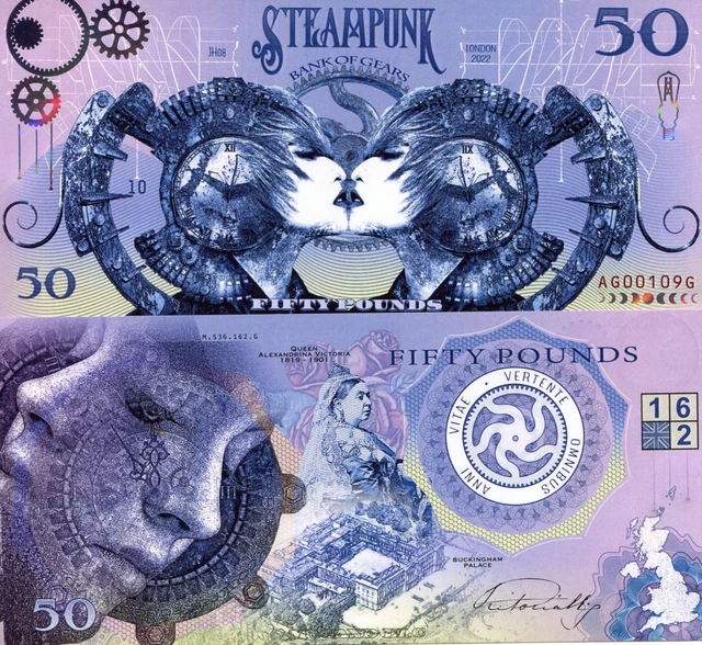 ENGLAND 50 POUNDS Banknote World Paper Money FUN/ART Note Currency ...