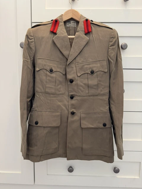 WW2 KRRC OFFICER'S Khaki Dress Tunic, Major C R Aubyn (Military Cross ...