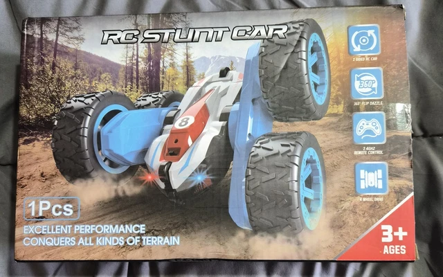 360° FLIP RC Stunt Car 4WD LED Lights USB Rechargeable Toy for Boys Age ...