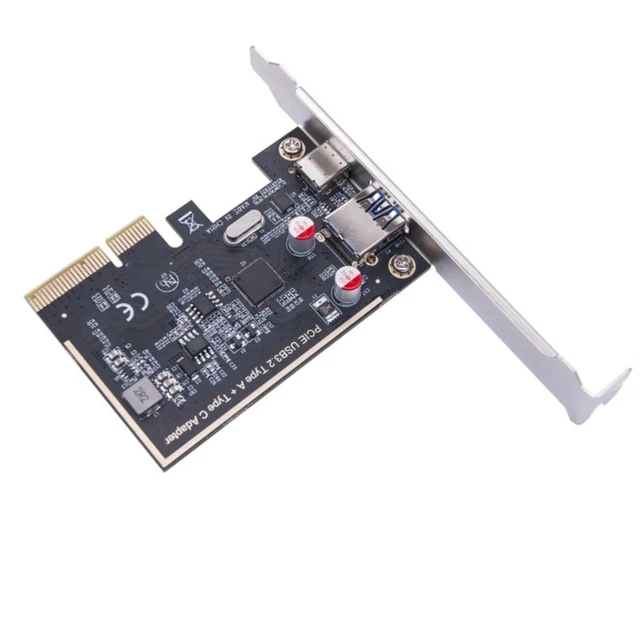 USB 3.2 GEN2 10Gbps PCIE Card to 2 Port Type C+A ASM1142 Chip Adapter ...
