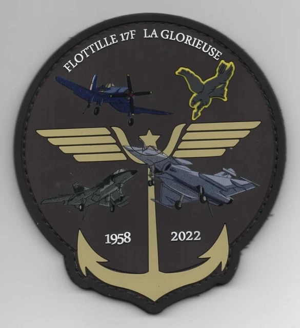 PATCH AÉRONAVALE FLOTTILLE 17F - Rafale PVC EUR 13,50 - PicClick FR