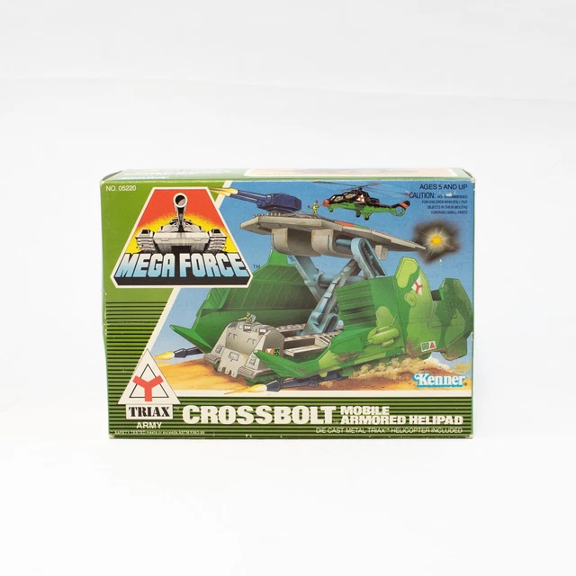 MEGA FORCE CROSSBOLT Mobile Armored Helipad 1989 Kenner Sealed $29.99 ...