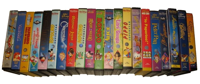 ALICE,PETER PAN,TOPOLINO FANTASIA,PAPERINO Lotto Di Ventuno Vhs Disney ...