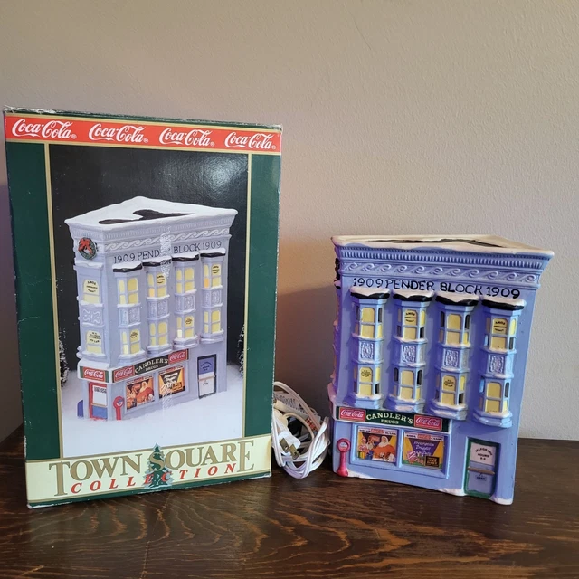 TOWN SQUARE COLLECTION Coca-Cola Pender Block Light-Up Ceramic Building ...