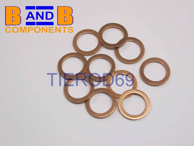VW OIL SUMP PLUG WASHERS GOLF MK1 MK2 MK3 GTI CABRIOLET x 10 N0138492 ...