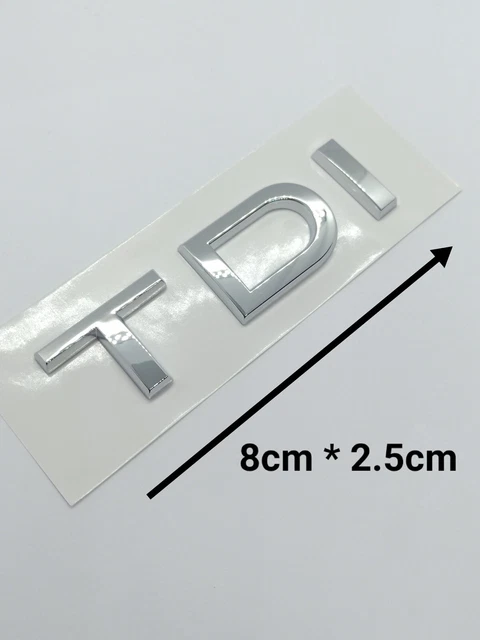1 LOGO TDI Audiemblème autocollant Chrome EUR 15,99 - PicClick FR