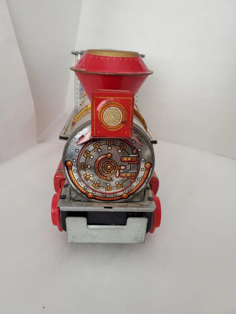 VINTAGE WESTERN TIN Train Locomotive Engine Japan 3D Battery Operated ...