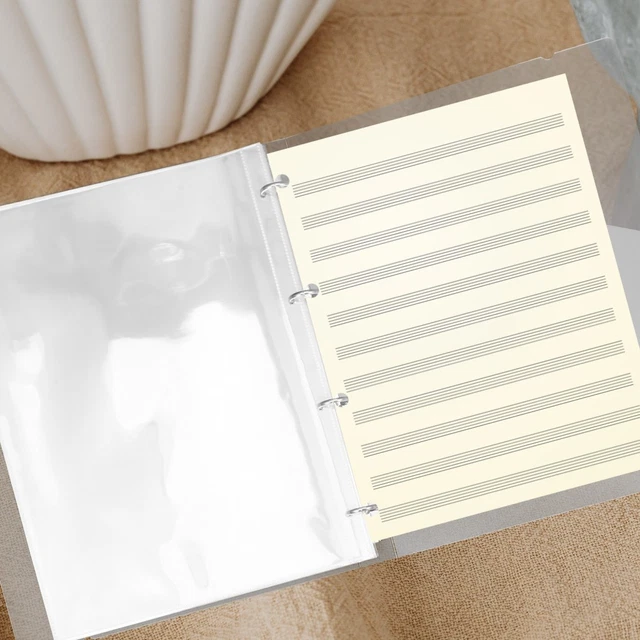 SHEET MUSIC FOLDER Portable File Binder Music Sheet Sleeve with Binder ...