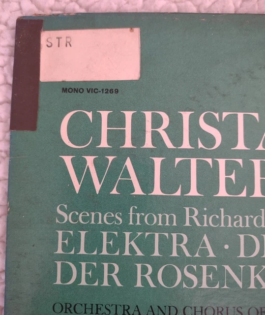 CHRISTA LUDWIG WALTER Berry Scenes from Elektra femme sans ombre vinyle ...