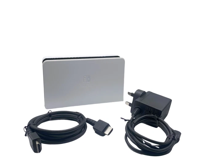 OFFICIAL NINTENDO SWITCH OLED Charging TV Dock Set White (Dock-Power ...