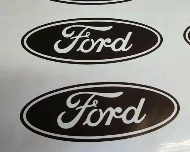 FORD LOGO STICKER / Decal Black X2 14Cm Thc2 Black £2.00 - PicClick UK