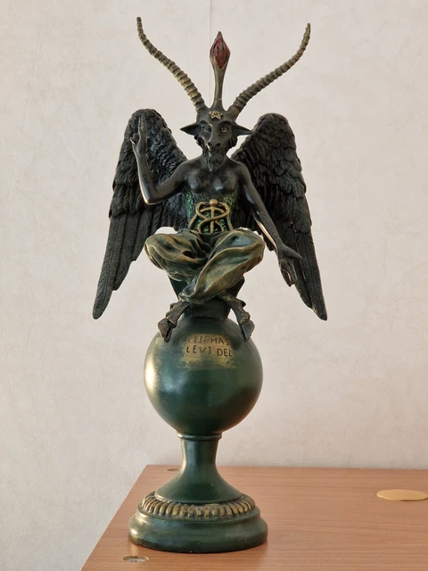 HUGE BAPHOMET STATUE Satan Satanic Goat Evil Sabbatic Occult Devil ...