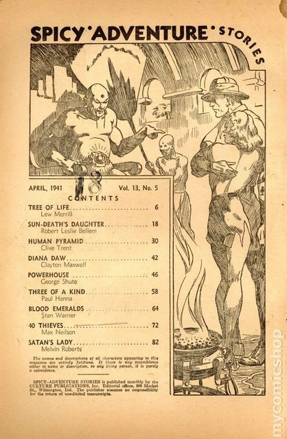 SPICY ADVENTURE STORIES Pulp Apr 1941 Vol. 13 #5 FR £218.57 - PicClick UK