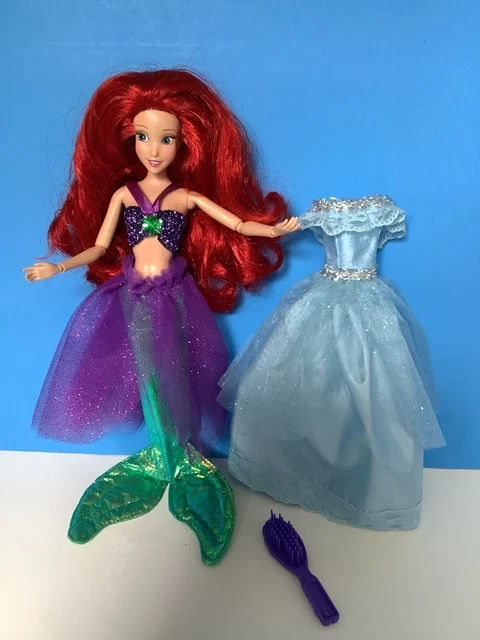 DISNEY ARIEL THE Little Mermaid Doll, Articulated Arms, Dress, Shoes ...