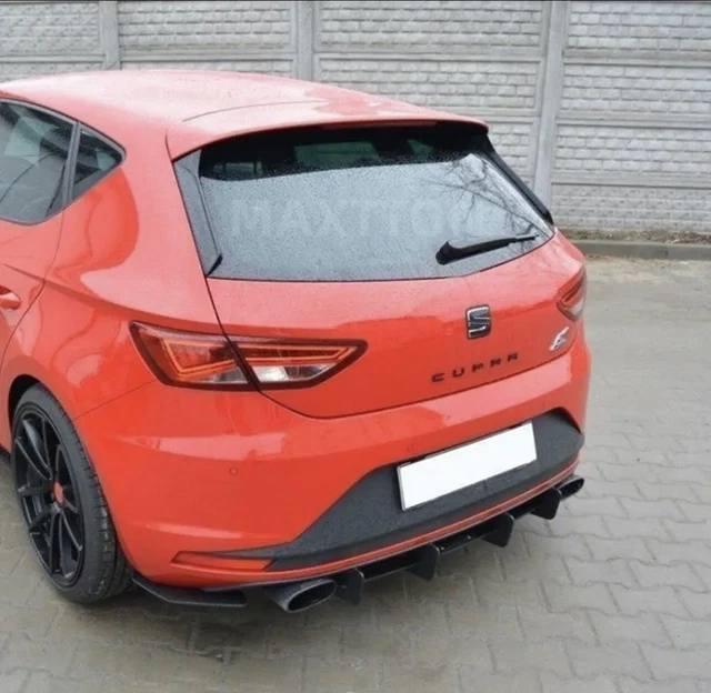SEAT LEON CUPRA MK3 5F Rear Diffuser and Rear Side Splitters Body Kit ...