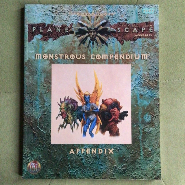 PLANESCAPE MONSTROUS COMPENDIUM Appendix (1994 Original) TSR 2602 £28. ...
