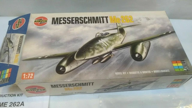 AIRFIX MESSERSCHMITT MODEL Kit Me 262 Fighter German Aircraft Airplane ...