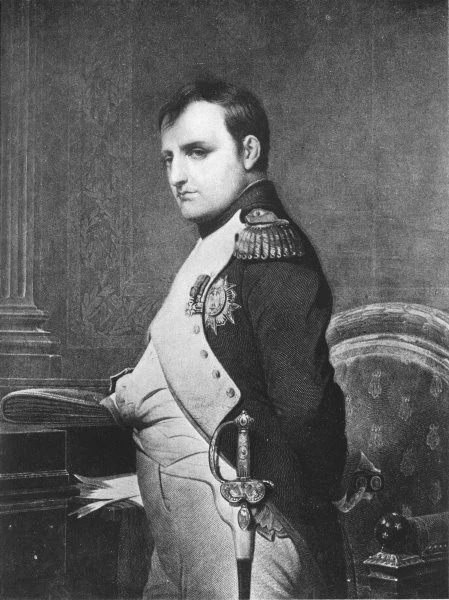 FRANCE. NAPOLEON BONAPARTE, post a painting, Paul Delaroche 1907 old ...