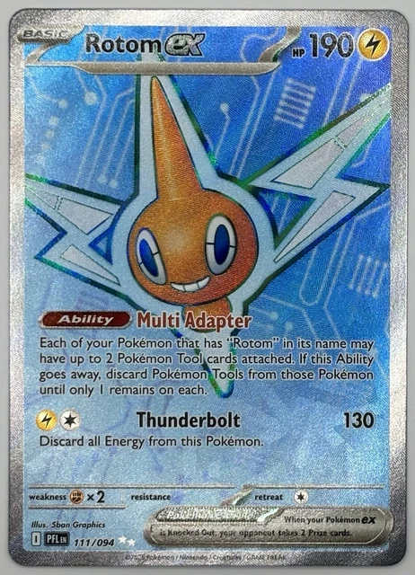 POKÉMON TCG ROTOM EX 111/094 Phantasmal Flames - Full Art - PACK FRESH ...