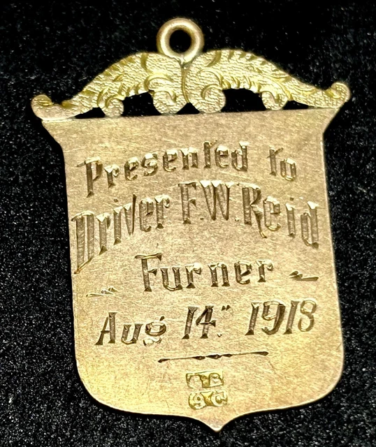 WW1 GOLD FOB:1638 F W Reid 3rd Light Horse also served Boer War ...