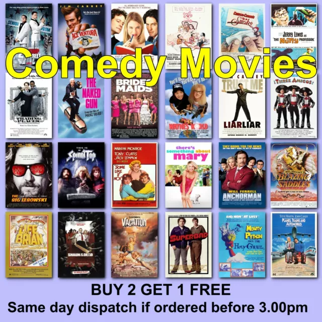 Poster Classic Comedy Movie Posters Film Poster Movies Films Borderless Prints £297 Picclick Uk