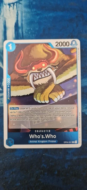 ONE PIECE CARD Game Who's.Who OP04-051 R English EUR 2,00 - PicClick FR