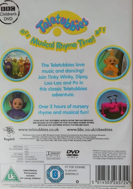TELETUBBIES MUSICAL RHYME Time DVD Used But Good Condition $13.70 ...