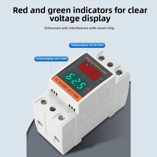 DUAL DISPLAY AC Spannungs- und Strommessgerät mit hochgenauem ...