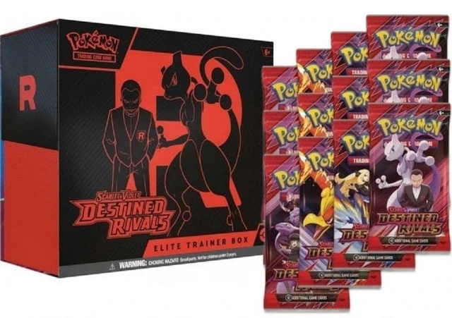 POKEMON TCG: SCARLET & Violet Destined Rivals ETB🔥 + 12 Booster Packs ️ ...