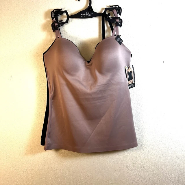NICOLE MILLER 2 Piece Tank Set SCUBA SMOOTHING CAMI'S Wire Free Adj ...
