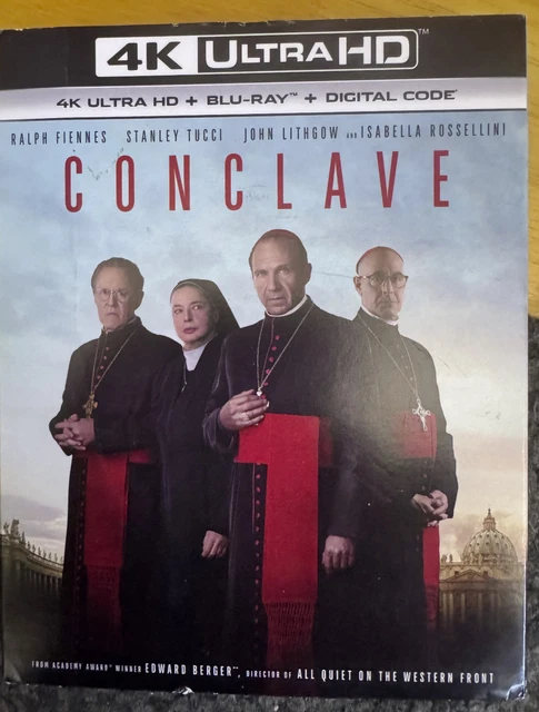 CONCLAVE USA 4K Uhd 2 Disc Blu Ray With Slipcover Dolby Atmos Audio £24.00 - PicClick UK