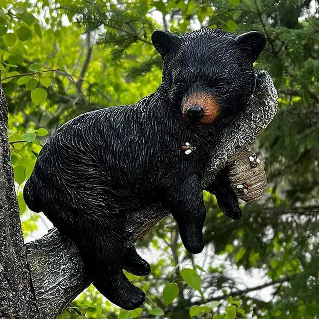 FIGURINE D'OURS Rigolo Faisant la Sieste dans un Arbre J7W1W1 EUR 20,39 ...