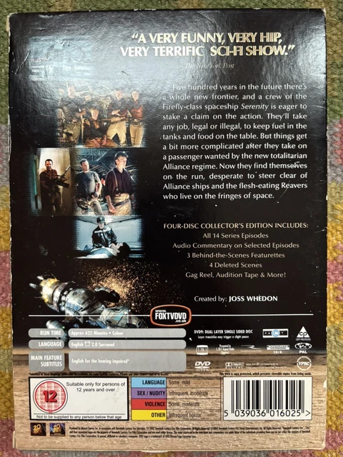 FIREFLY - THE Complete Series (DVD, 2004) Joss Whedon, Nathan Fillion £ ...