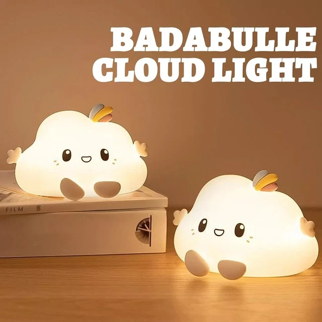 CLOUD LED NIGHT Light, Silicone Squishy Lamp, Rechargeable Nursery ...