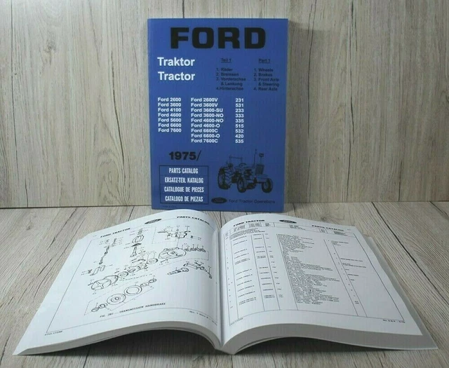FORD SPARE PARTS List Part 1 for Tractor 2600 - 7600 £40.12 - PicClick UK
