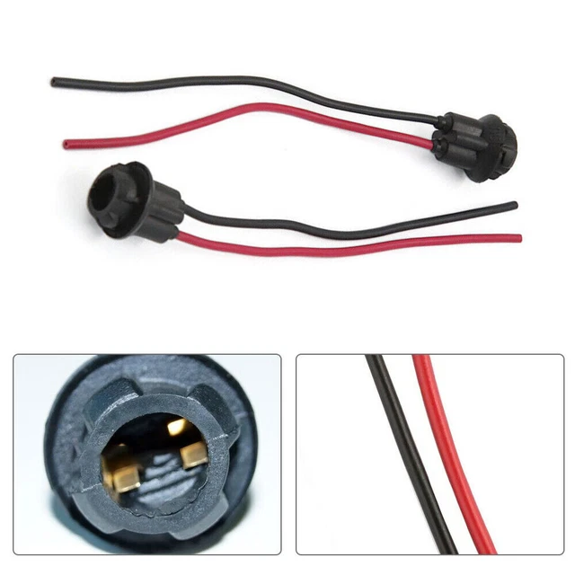 2X T10 W5W 168 194 Extension Car Socket Connector LED Wedge Lights Base ...