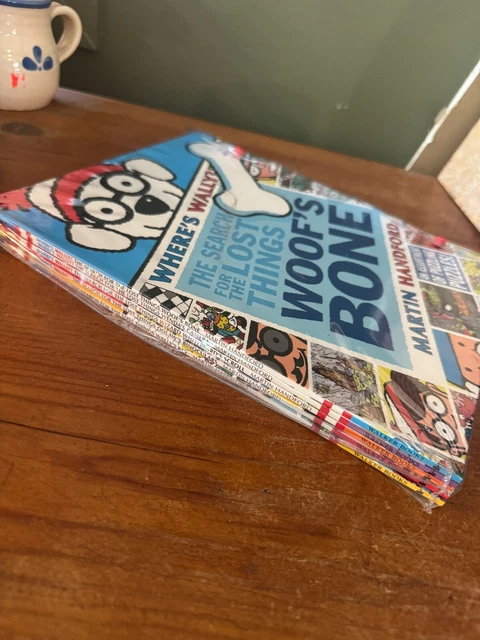 RARE HTF WHERE’S Wally 5 Book Activity Pack w Poster in Plastic Sleeve ...
