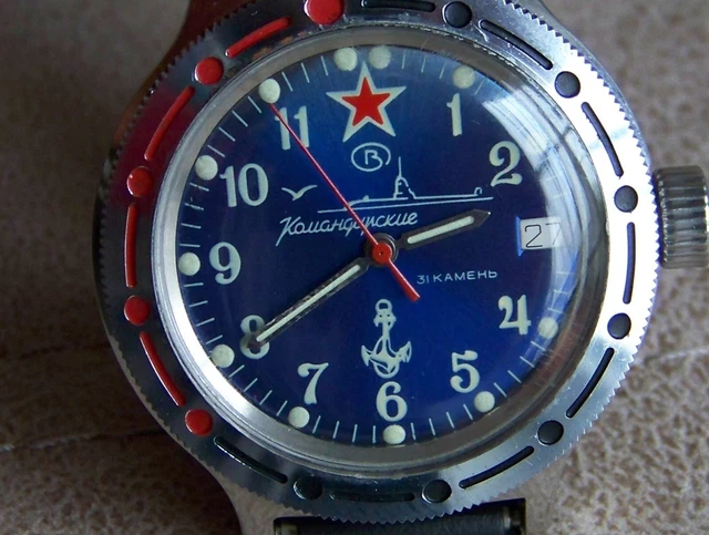 ARMBANDUHR VOSTOK KOMANDIRSKIE Amphibia Automatic Wasserdicht 200 m Taucheruhr EUR 64,00 ...