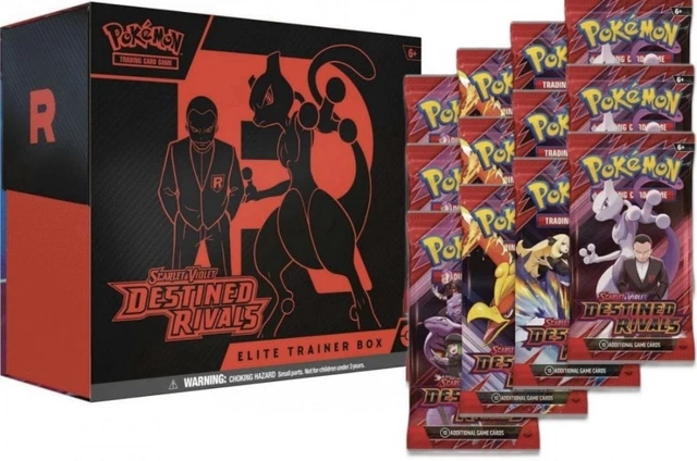POKEMON TCG SCARLET and violet Destined Rivals ETB + 12 DR Booster Pack ...