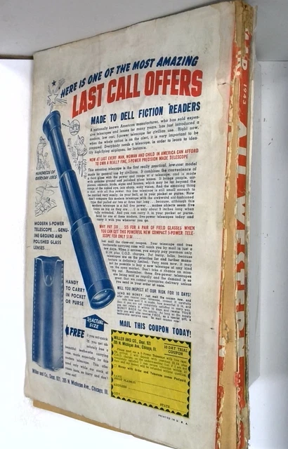 ALL WESTERN MAGAZINE Pulp Mar 1943 Vol. 30 #3 FR TRIMMED Low Grade £4. ...