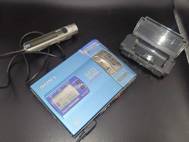 SONY MZ-R50 BLUE minidisc MD walkman player recorder working with ...
