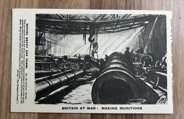 WW1 PROPAGANDA POSTCARD. Munitions Works. Heavy Guns 🇬🇧 Britain At War ...