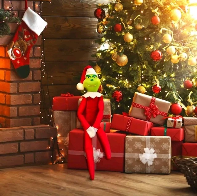 GRINCH ELF ON THE SHELF PROP 9 INCH PLUSH TOY DOLL NAUGHTY ELF ...