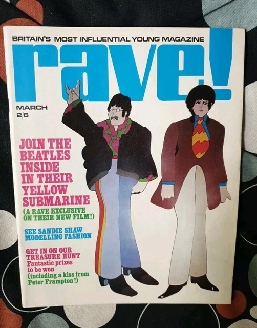 BEATLES YELLOW SUBMARINE RAVE magazine 1968 FAB ! CONDITION, SEE ALL MY ...