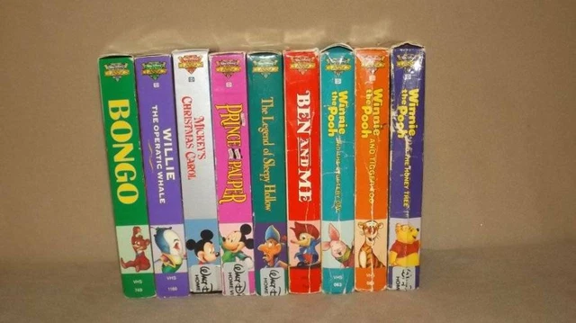 WALT DISNEY MINI Classics Lot 9 VHS Videos Bongo Willie Legend Sleepy ...
