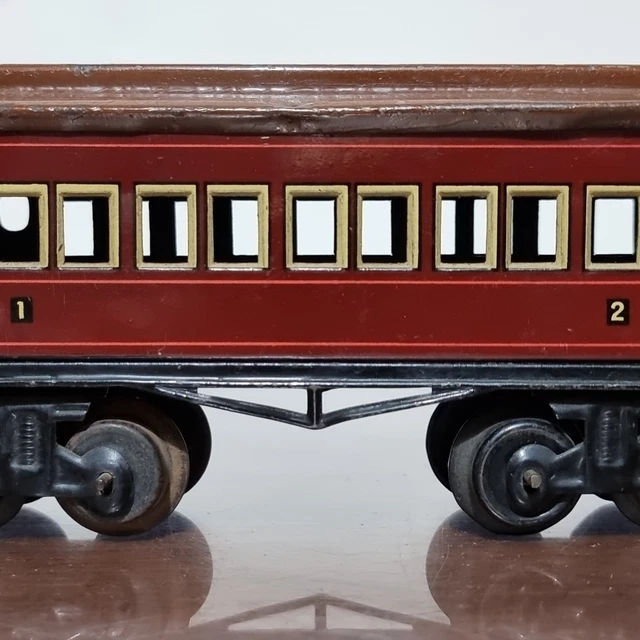 KARL BUB BW Germany Bogie Tinplate Clerestory Coach Maroon O Gauge £50. ...