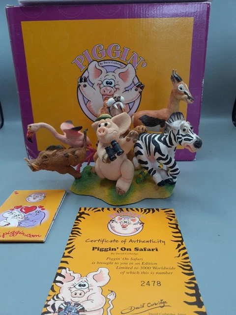 PIGGIN SAFARI FIGURINE By David Corbridge Collectable U9S1 £29.99 ...