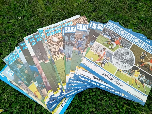 BRIGHTON & HOVE Albion FC Job lot of 20 Match Programmes 1980-84 £3.99 ...