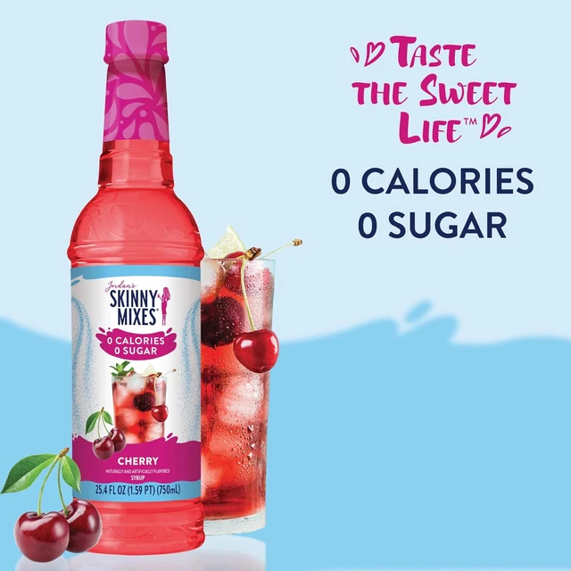 SUGAR FREE SYRUP, Cherry Flavor, Fruit Flavored Water Enhancer, Drink ...